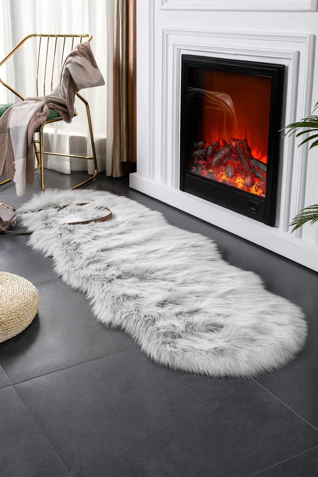 Modern Plush Faux Fur Carpet – Wooli